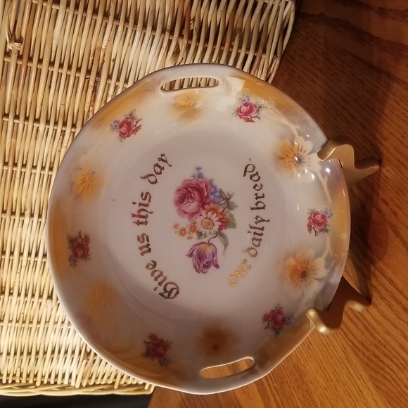Bavaria | Accents | Vintage Give Us This Day Our Daily Bread Plate Gold ...